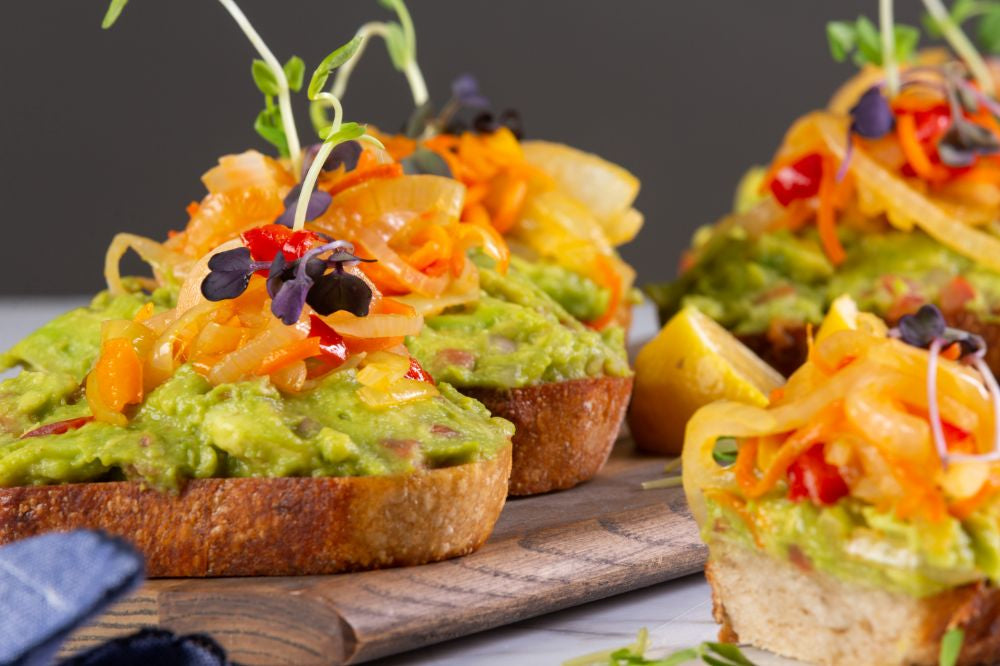 Rustic Open Toast – breakfastandcomfort